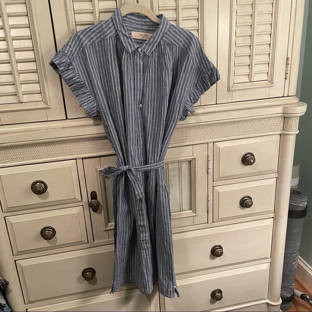 Anthropologie Isabella Sinclair Blue & White Striped … - Gem
